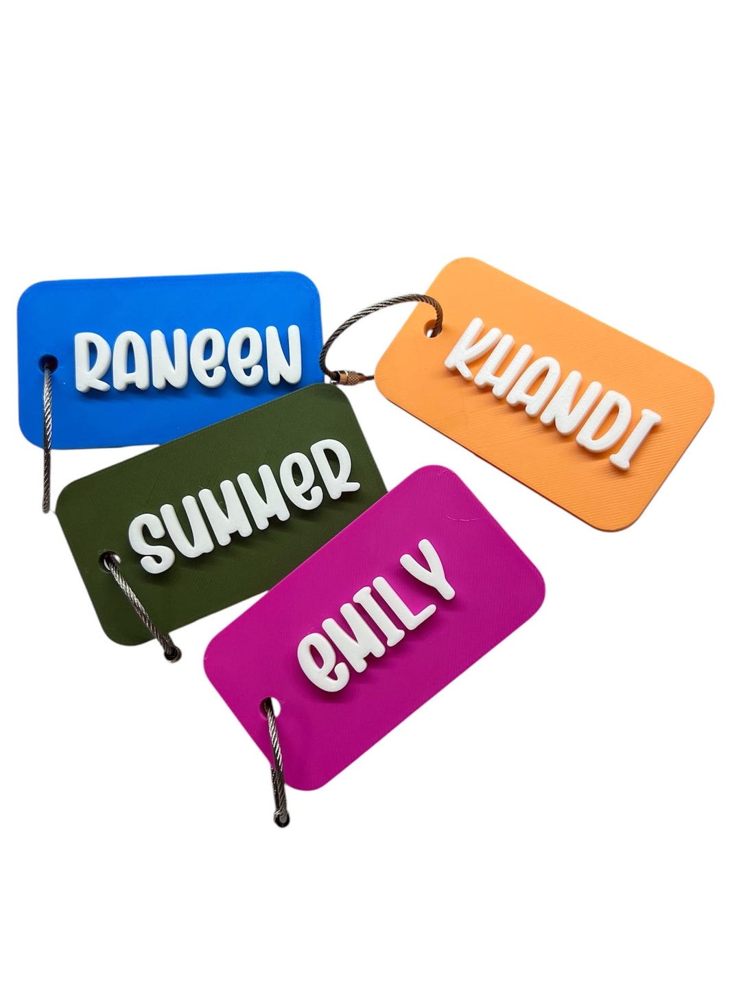 Bag Tags, Large Name Plates - 3D Printed Name Tags - Personalized ...