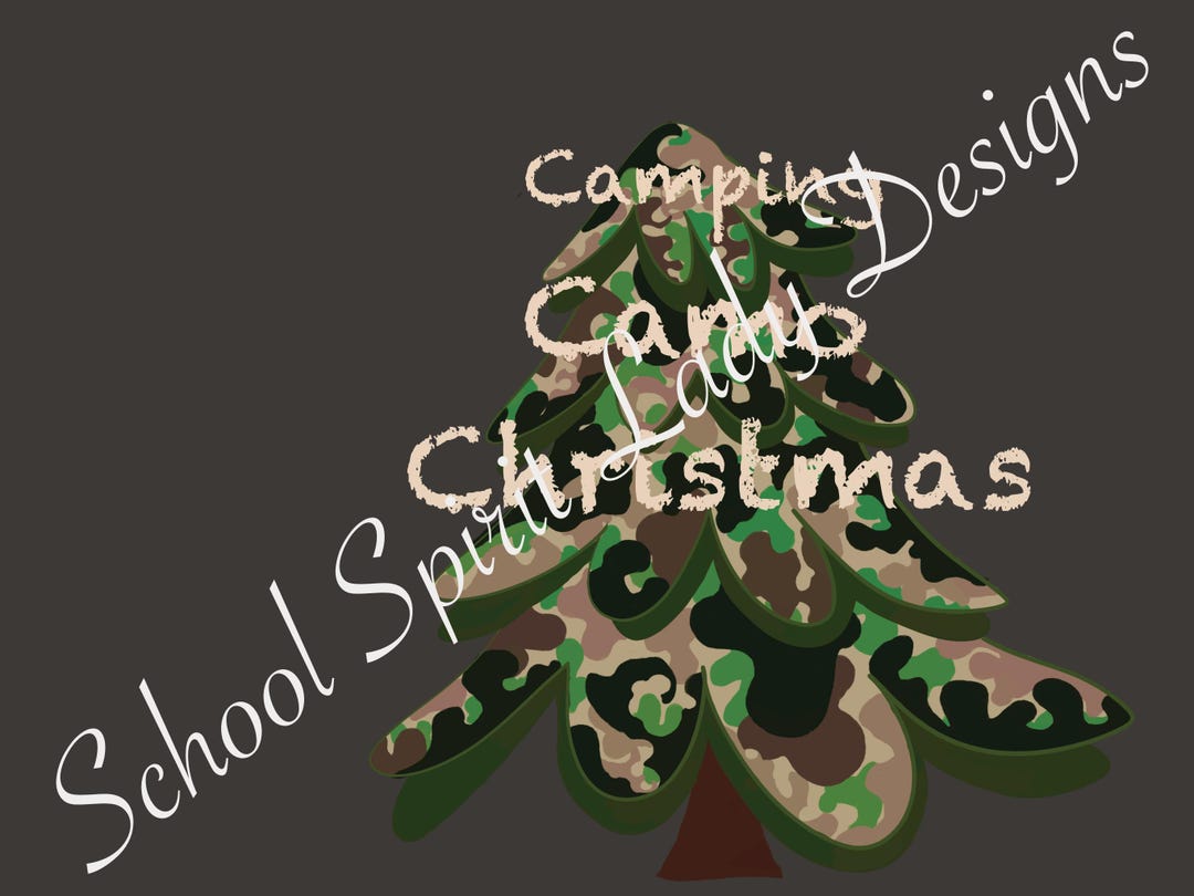 Camo Christmas Tree Digital PNG DOWNLOAD Bundle of Four - Etsy