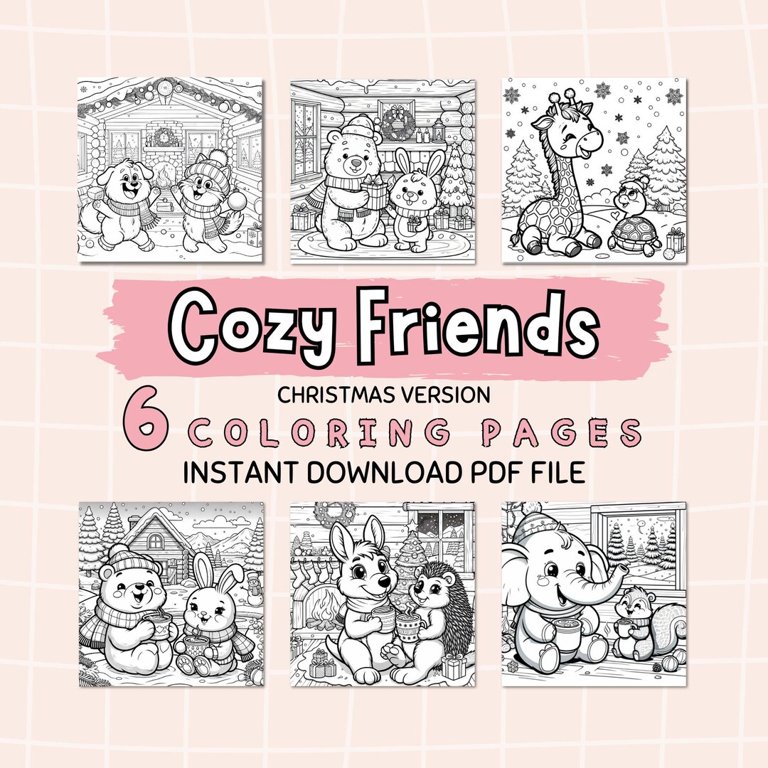 Christmas Coloring Pages, Winter Coloring Book, Printable Coloring ...