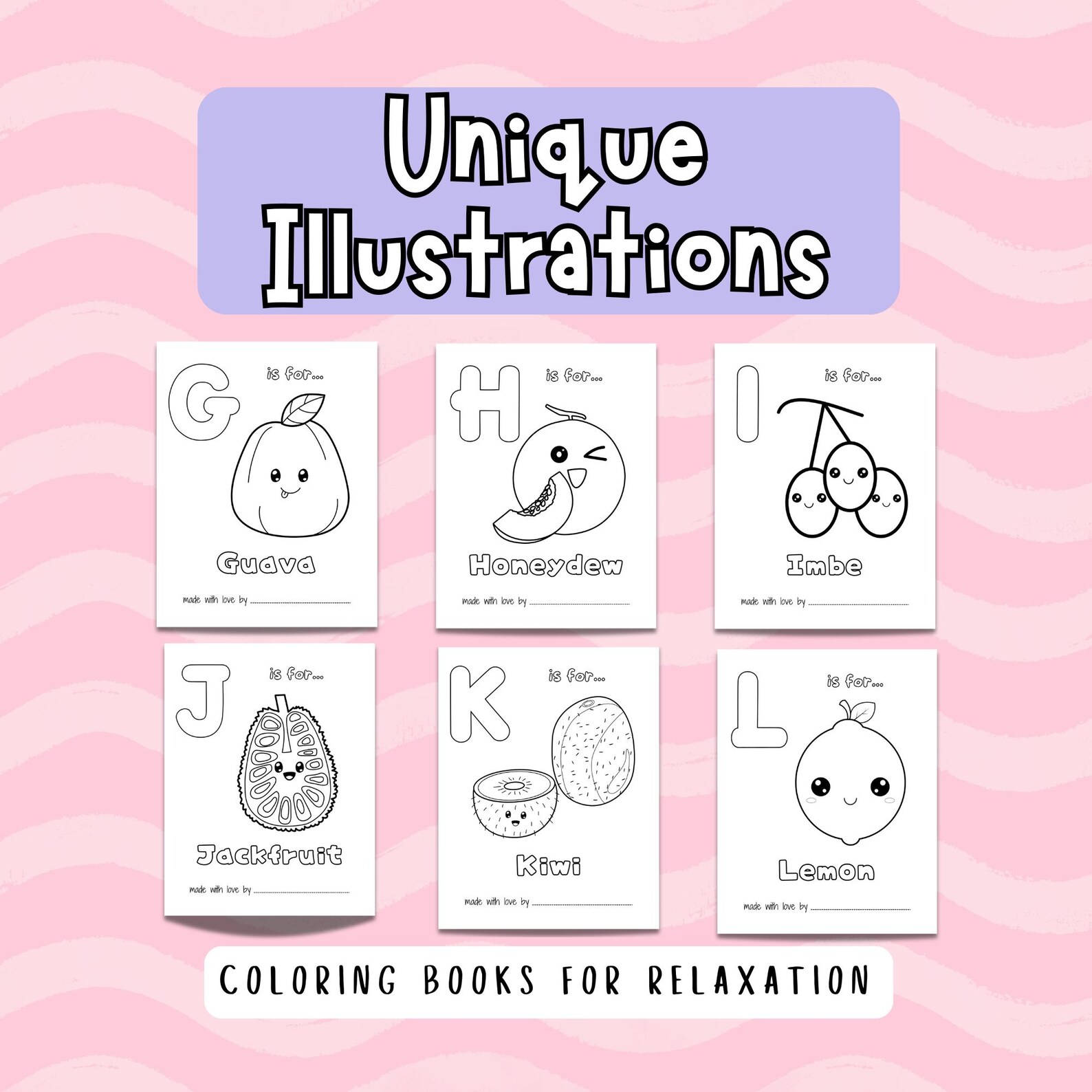 ABC Baby Shower Coloring Book, Baby's First ABC Book, Baby Coloring ...