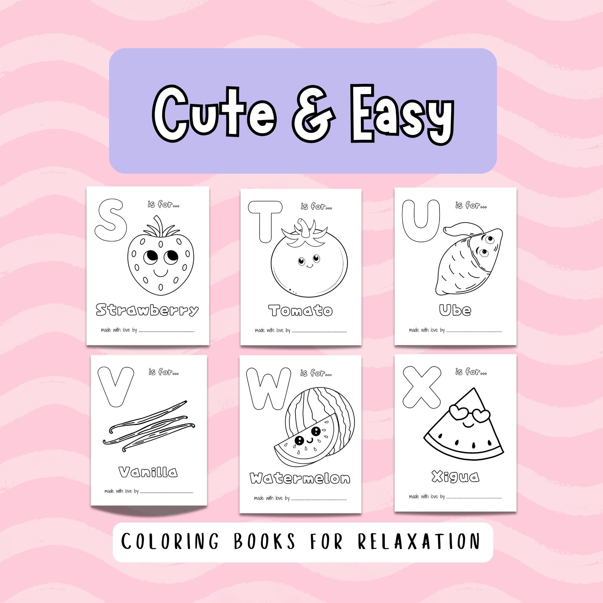 ABC Baby Shower Coloring Book, Baby's First ABC Book, Baby Coloring ...