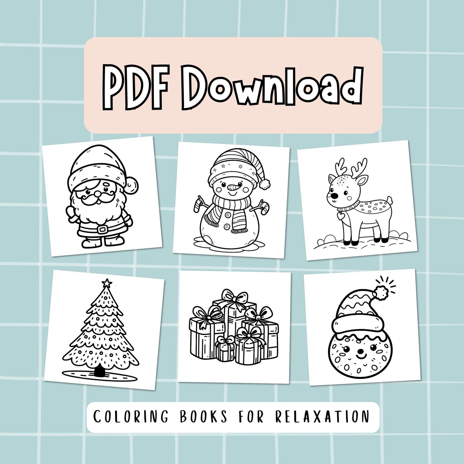 Christmas Coloring Page, Book, Sheets, Winter Coloring Page, Coloring ...