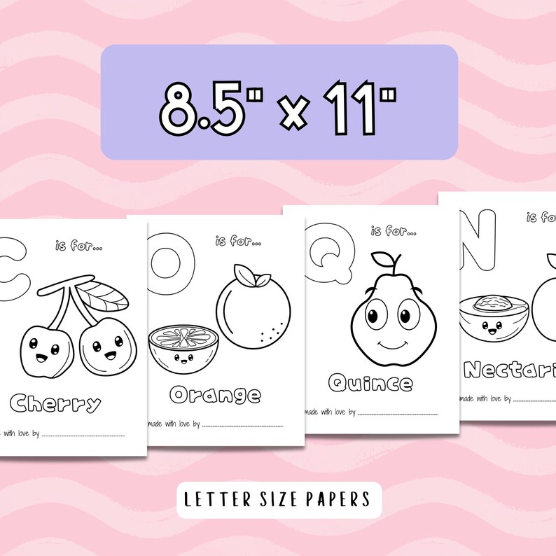 ABC Baby Shower Coloring Book, Baby's First ABC Book, Baby Coloring ...