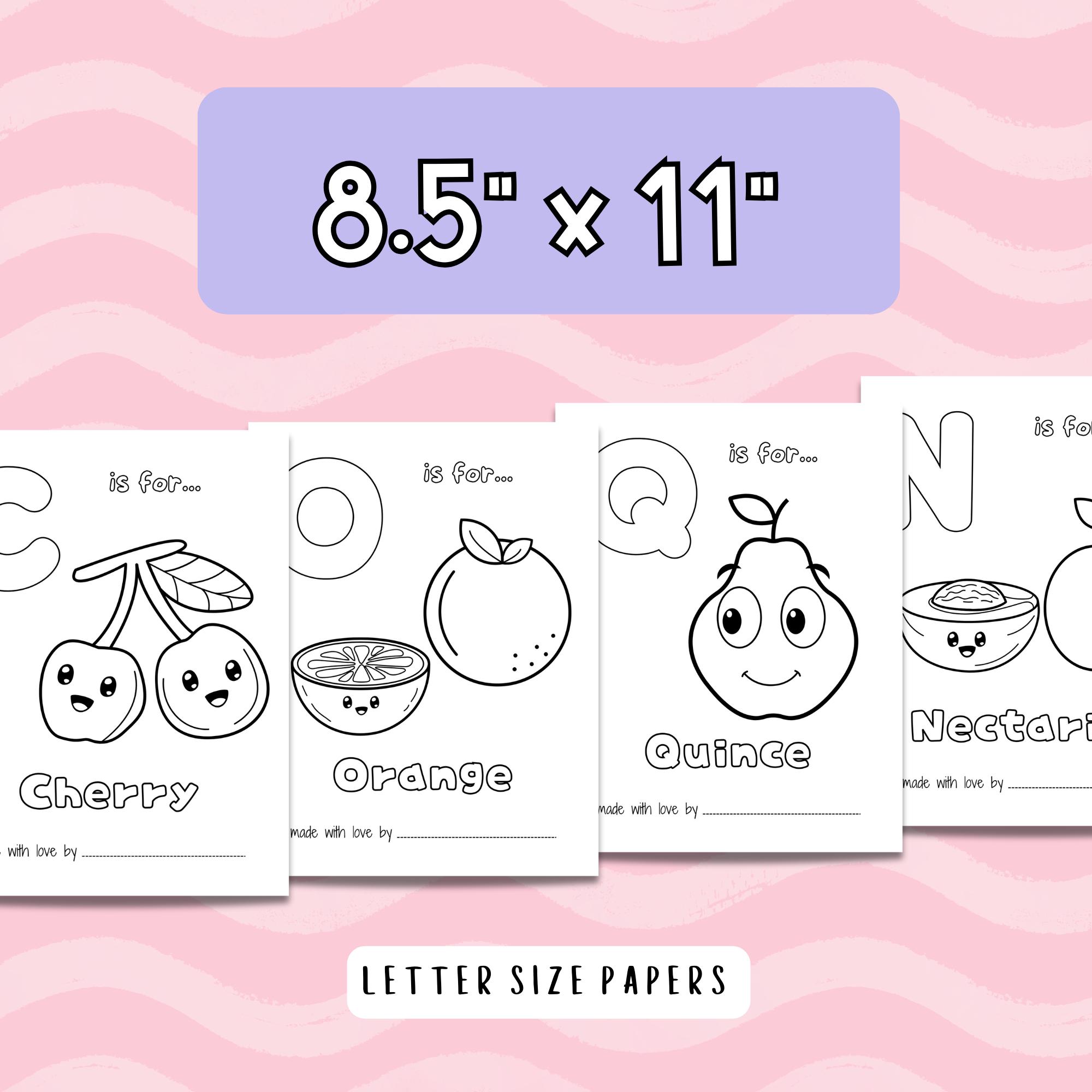ABC Baby Shower Coloring Book, Baby's First ABC Book, Baby Coloring ...