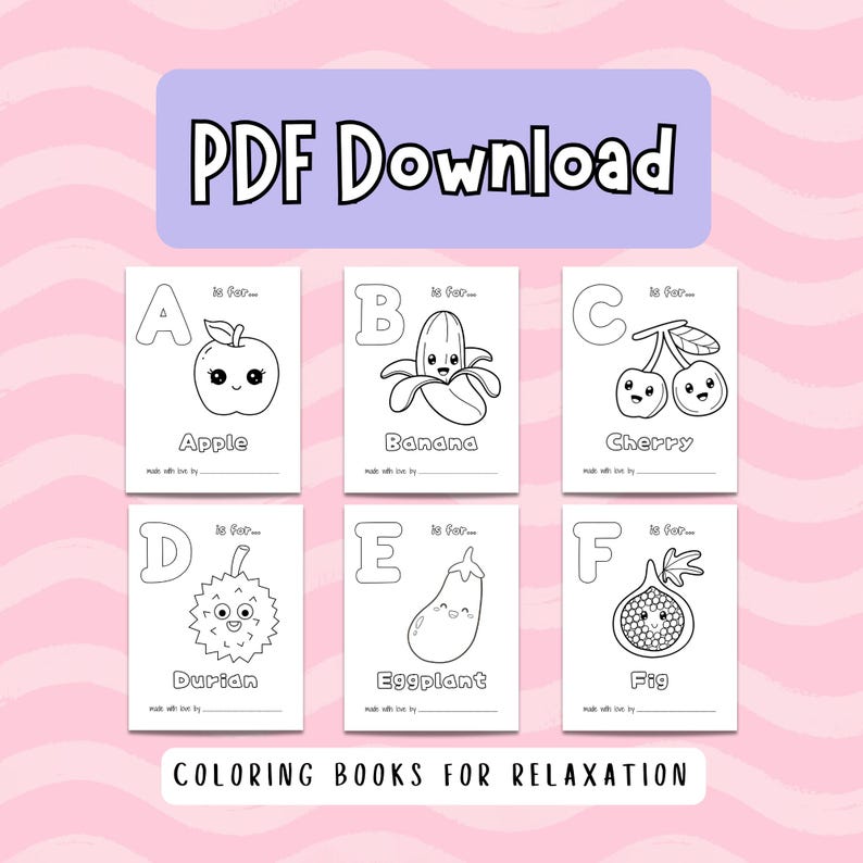 ABC Baby Shower Coloring Book, Baby's First ABC Book, Baby Coloring ...