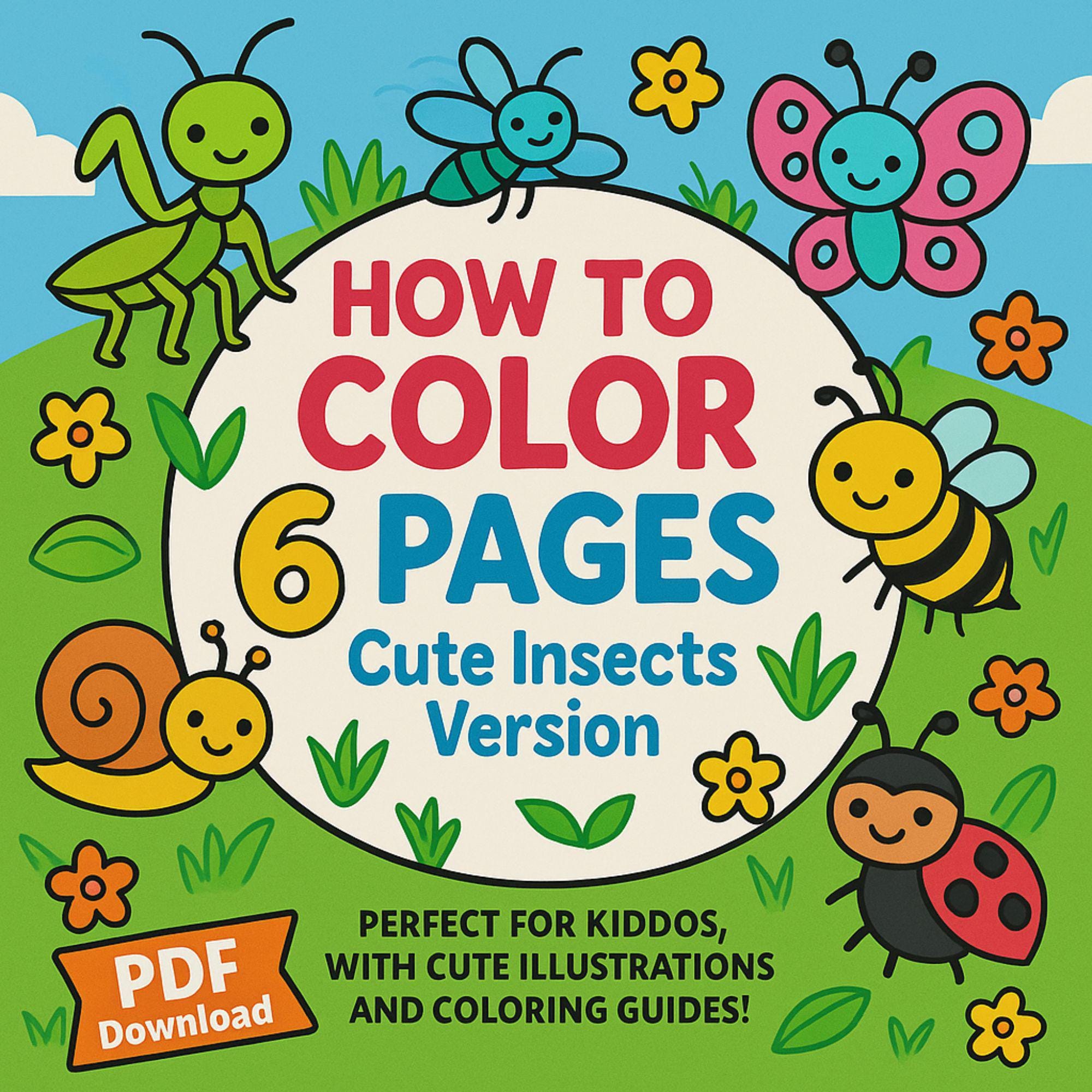 Learn to Color for Kids, Easy Printable Coloring Book With Colors Guide ...