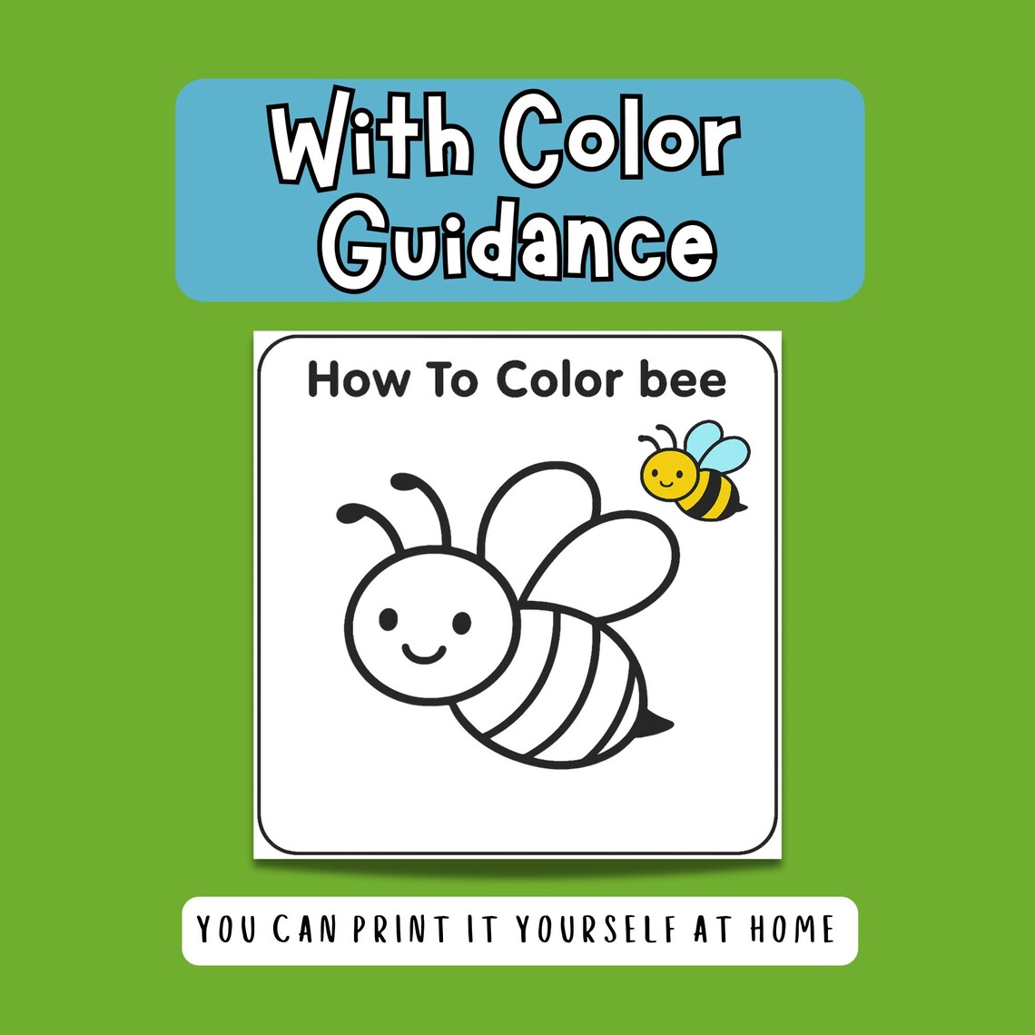 Learn to Color for Kids, Easy Printable Coloring Book With Colors Guide ...