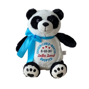 Adoption Gift, Personalized Stuffed Animal, Adoption Animal, Adoption ...