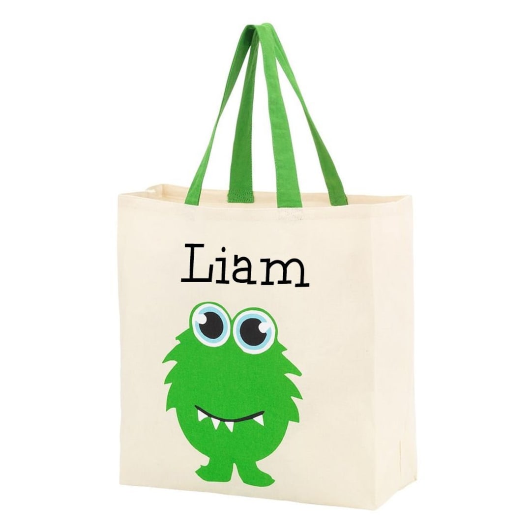 Personalized Halloween Bag Monster Bag for Trick or Treat - Etsy