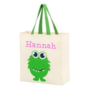 Personalized Halloween Bag Monster Bag for Trick or Treat - Etsy