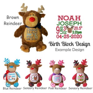 Personalized Reindeer for Christmas, Child Personalized Stuffed Animal ...