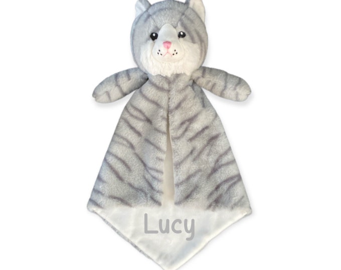 Personalized Kitty Lovey Baby Blanket, Personalized Blanket for Baby ...