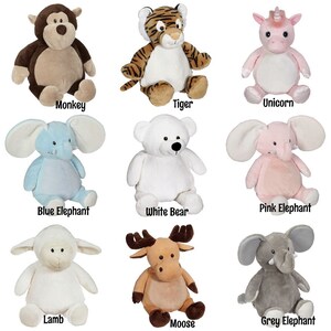 Personalized Stuffed Animal, Birth Announcement Stuffed Animal ...