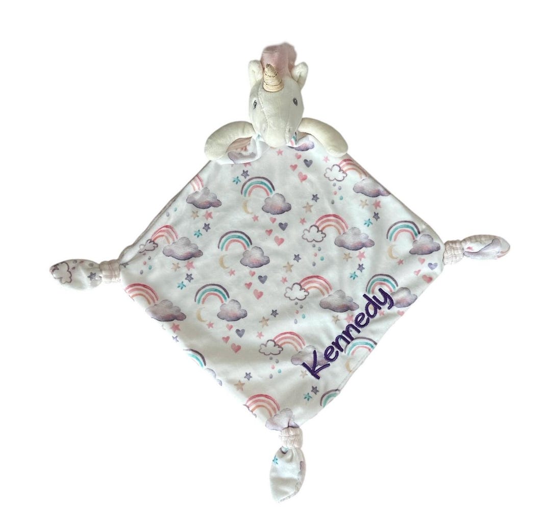 Personalized Animal Lovey, Embroidered With Baby Name, Baby Shower Gift ...
