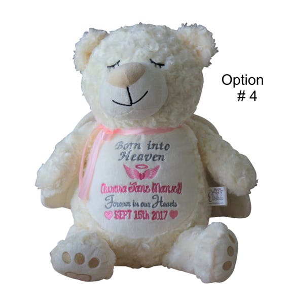 Stuffed Animals & Plushies Angel Bear Personalised Memory Bear ...
