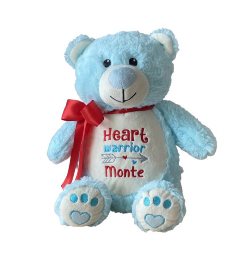 CHD Heart Warrior Congenital Heart Defect Stuffed Animal Personalized ...