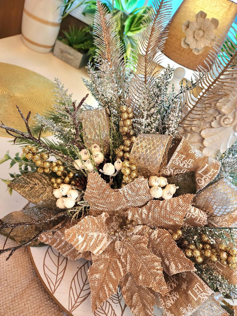 Rustic Glam Burlap & Gold - Etsy