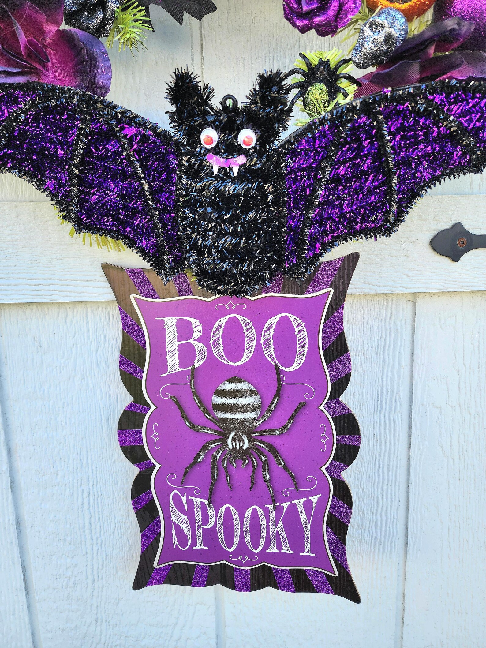 Spooky Halloween Bat Wreath - Perfect Door Decor for Fall - Etsy