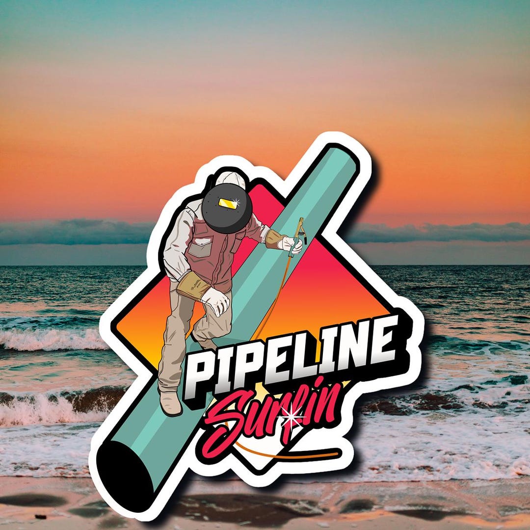 Pipeline Surfin Welding Sticker/decal - Etsy