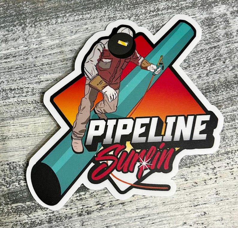 Pipeline Surfin Welding Sticker/decal - Etsy
