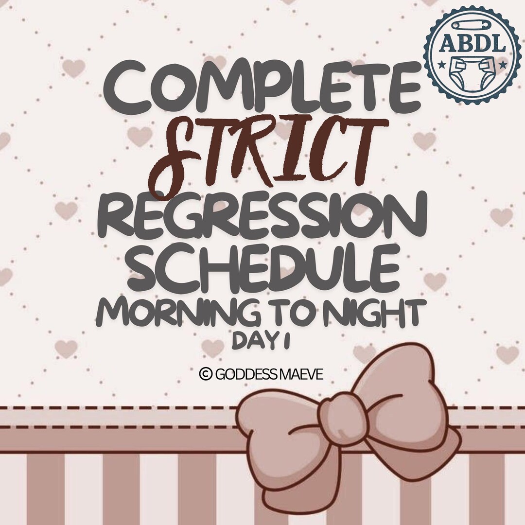 ABDL Daily Routine Printable: Diaper Training, Age Regression Schedule ...