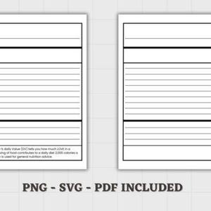 Editable Nutrition Facts Label Template Custom Nutrition Facts PNG SVG ...