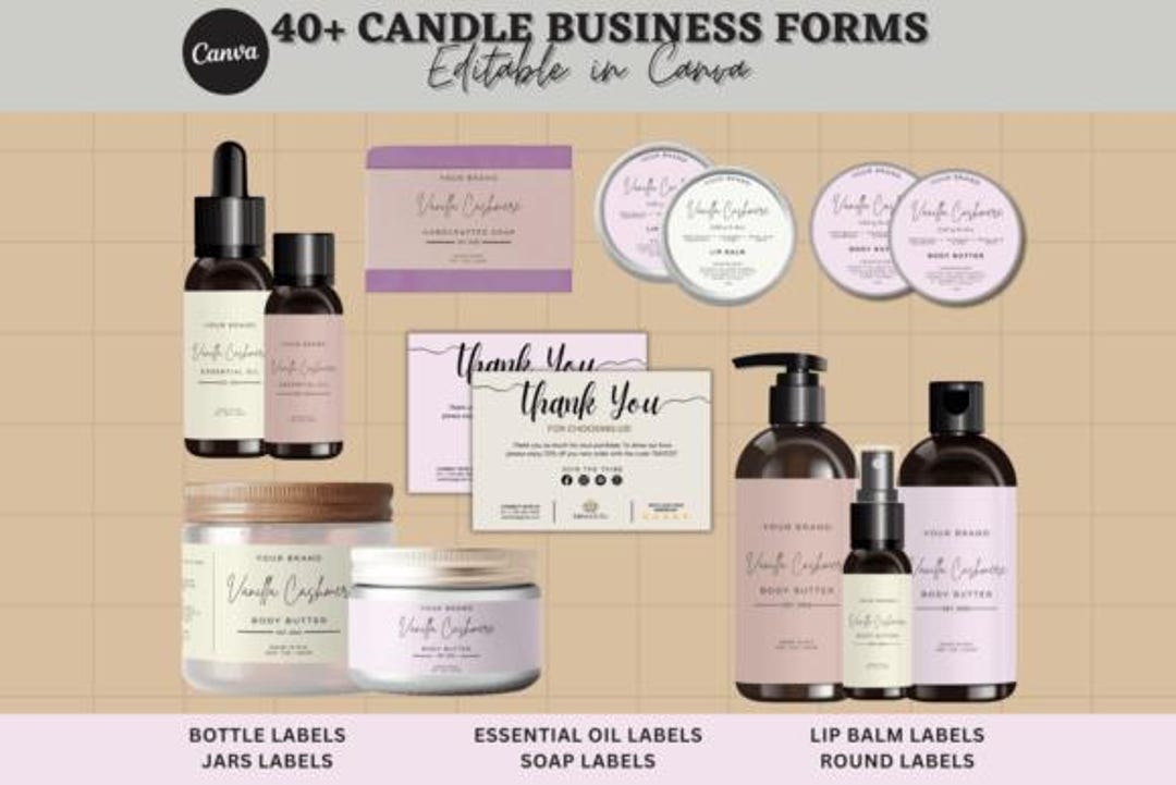 Stylish Cosmetic Product Label Template Skincare Jar Label Design ...