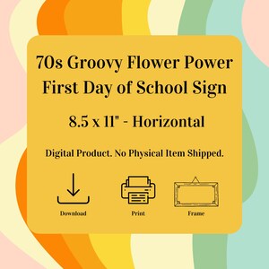 Editable Back to School Sign: Groovy 70s Canva Template - Etsy Australia