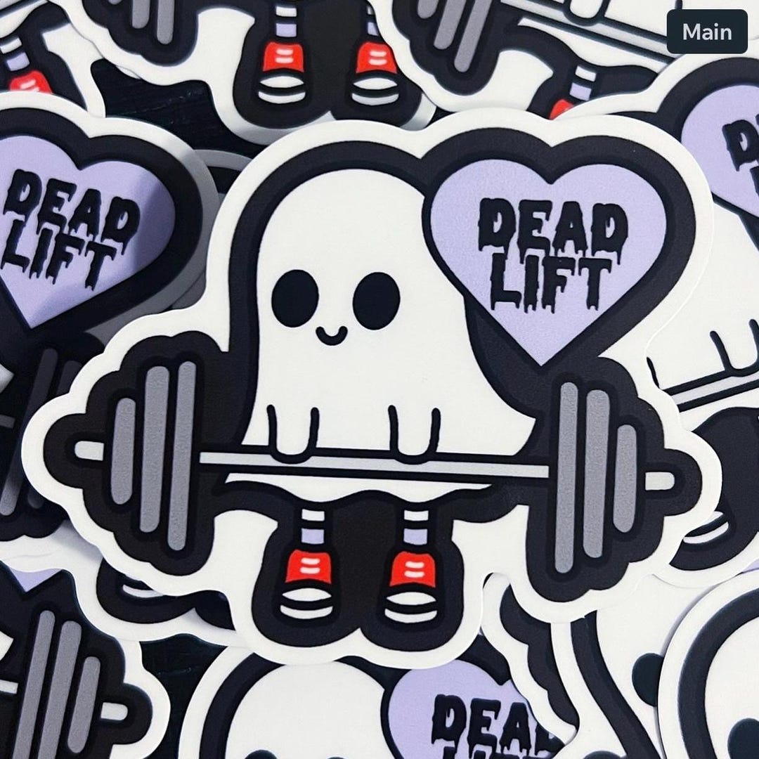Dead Lift Ghost Sticker - Etsy