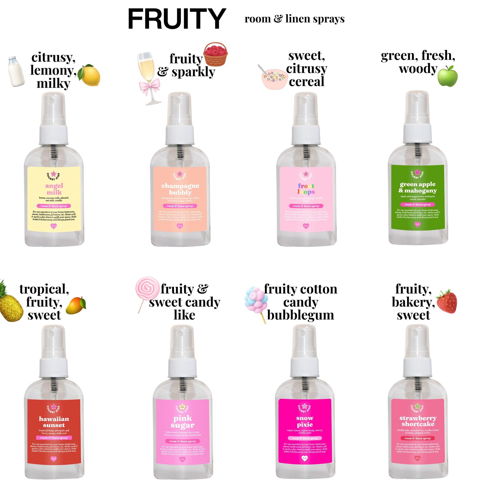 Scented Room Linen Spray, Air Freshener, Fabric Spray, Pillow Mist ...