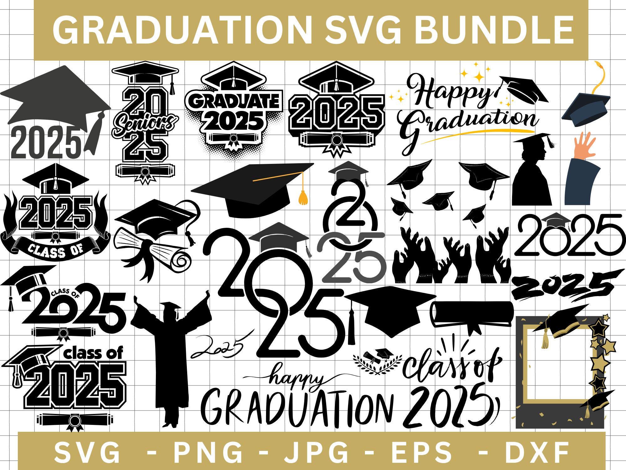 Graduation Svg,graduation Svg Bundle,senior 2025 SVG Bundle,class of ...