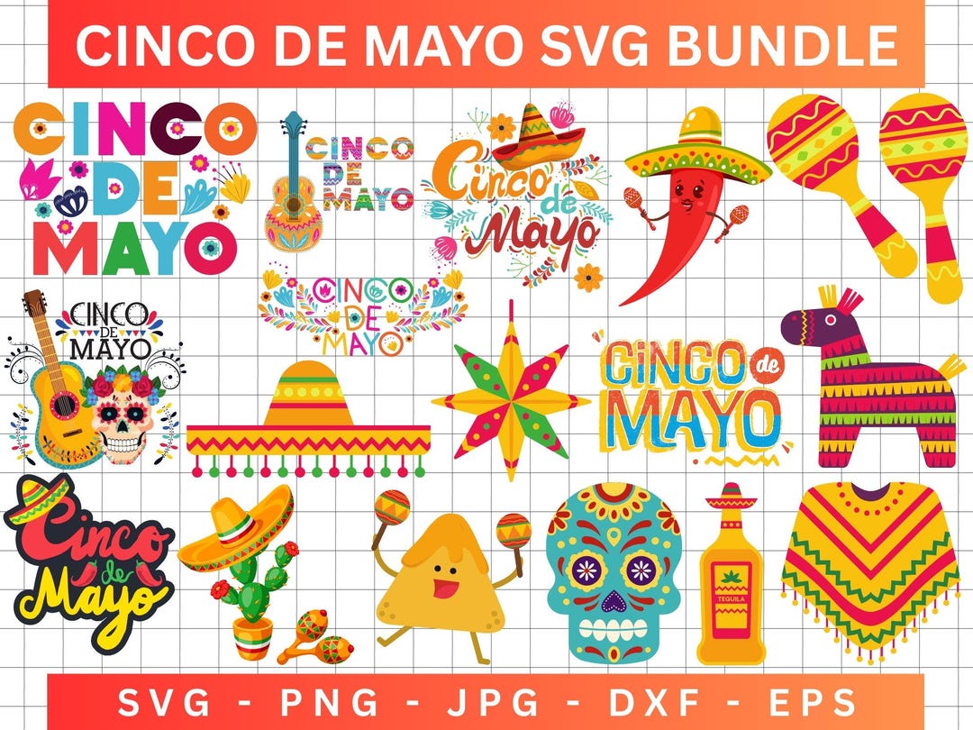 Cinco De Mayo SVG Bundle, Mexican Party Designs (digital Download) - Etsy