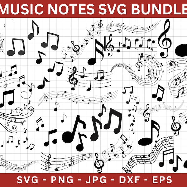 Music Notes Svg - Etsy