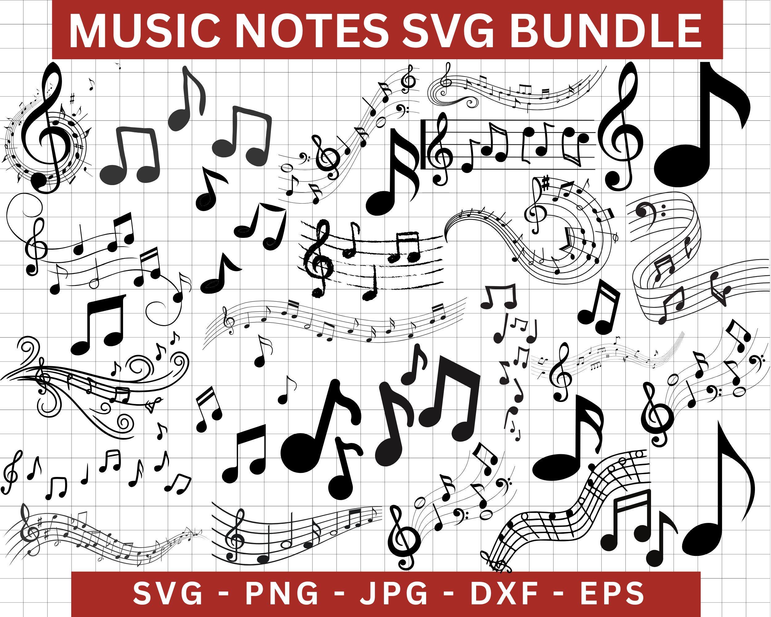 Music Note Svg,musical Notes Svg,music Notes Cut Files for Cricut ...
