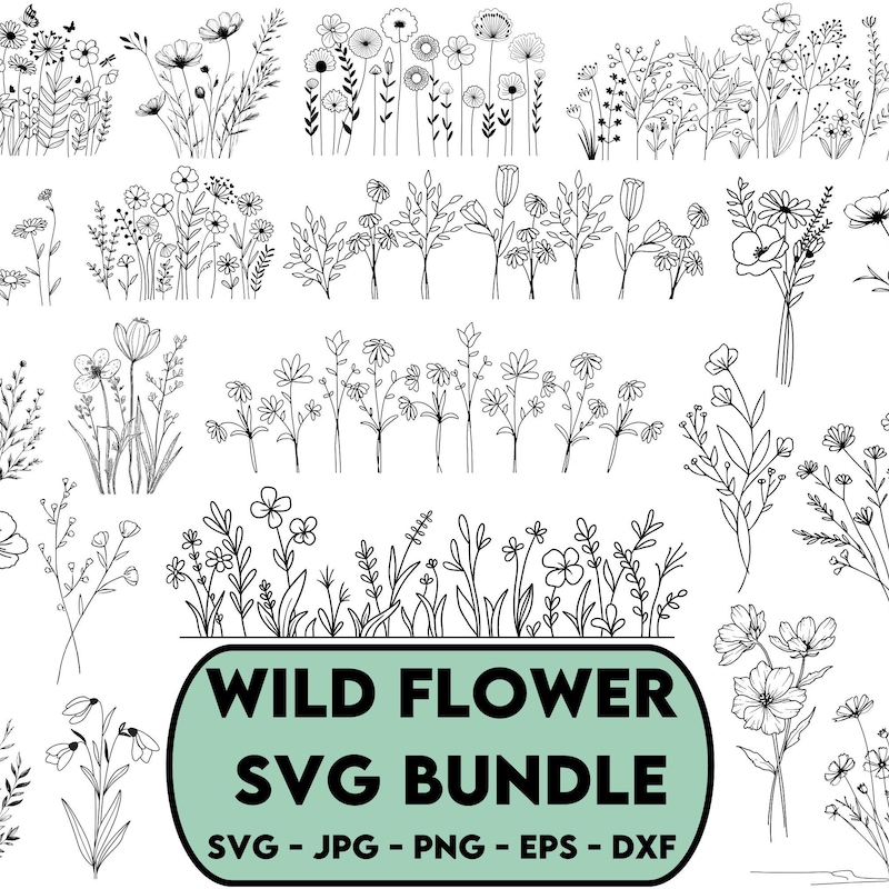 Floral Borders Line Art - Etsy