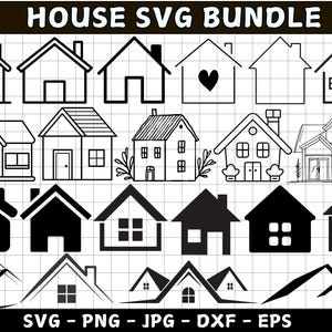 Little House Svg Bundle,plotter File Home,house Svg,floral House Svg ...