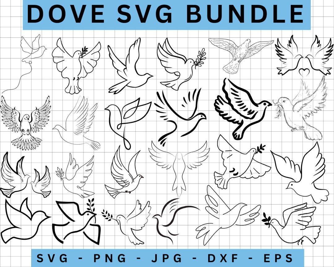 Pigeon Svg Bundle,pigeon SVG Silhouette,dove With Olive Branch Svg,dove ...