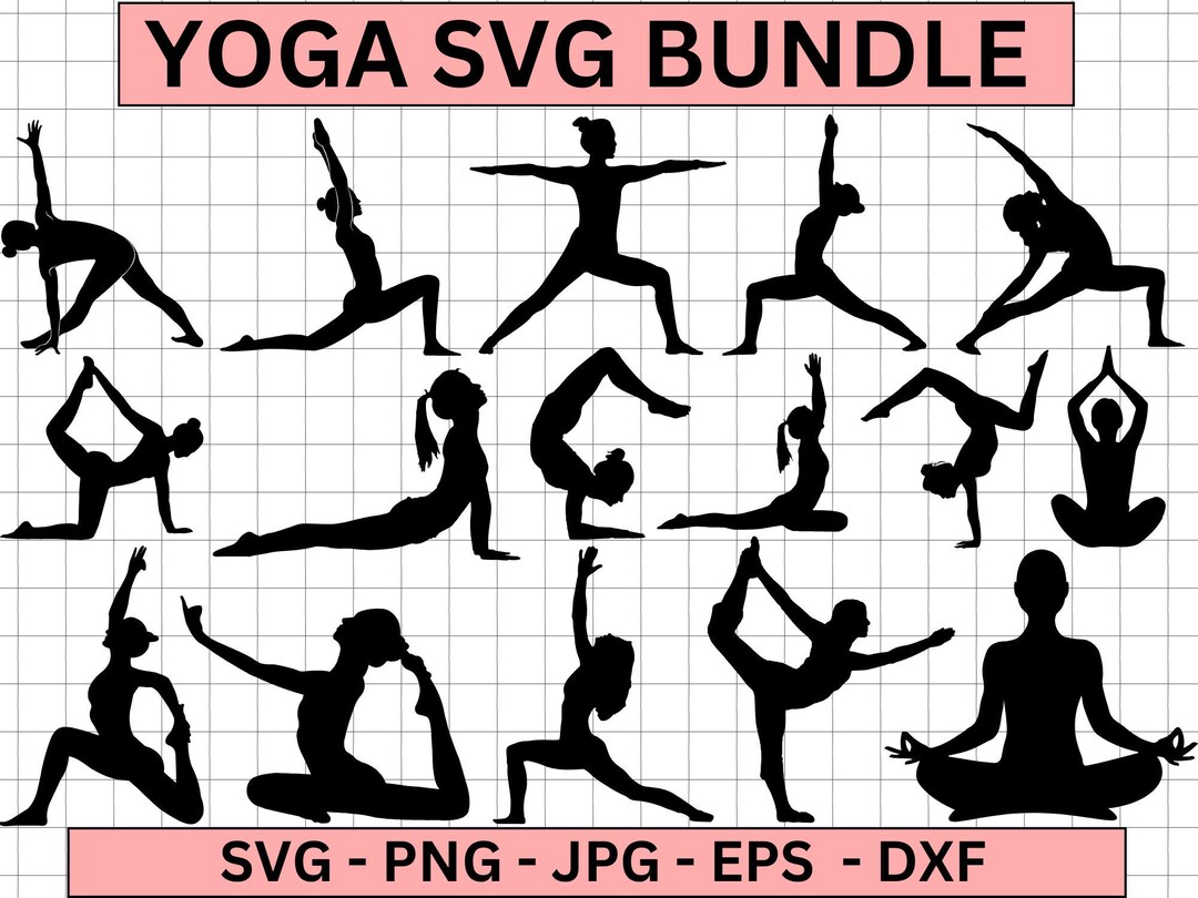 Yoga Pose SVG Bundle, Meditation Clipart (digital Download) - Etsy