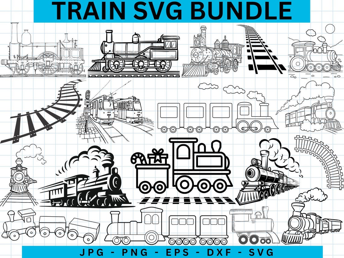 Train Svg,train Svg & Png,railway Locomotive Sublimation Design,train ...