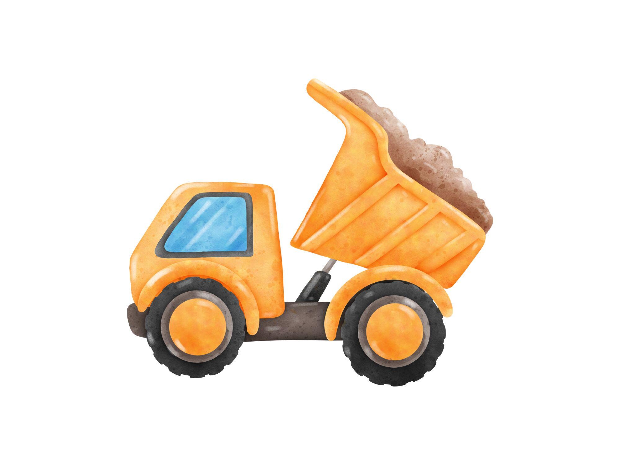 Watercolor Construction Clipart Bundle,construction Vehicle for Kids ...