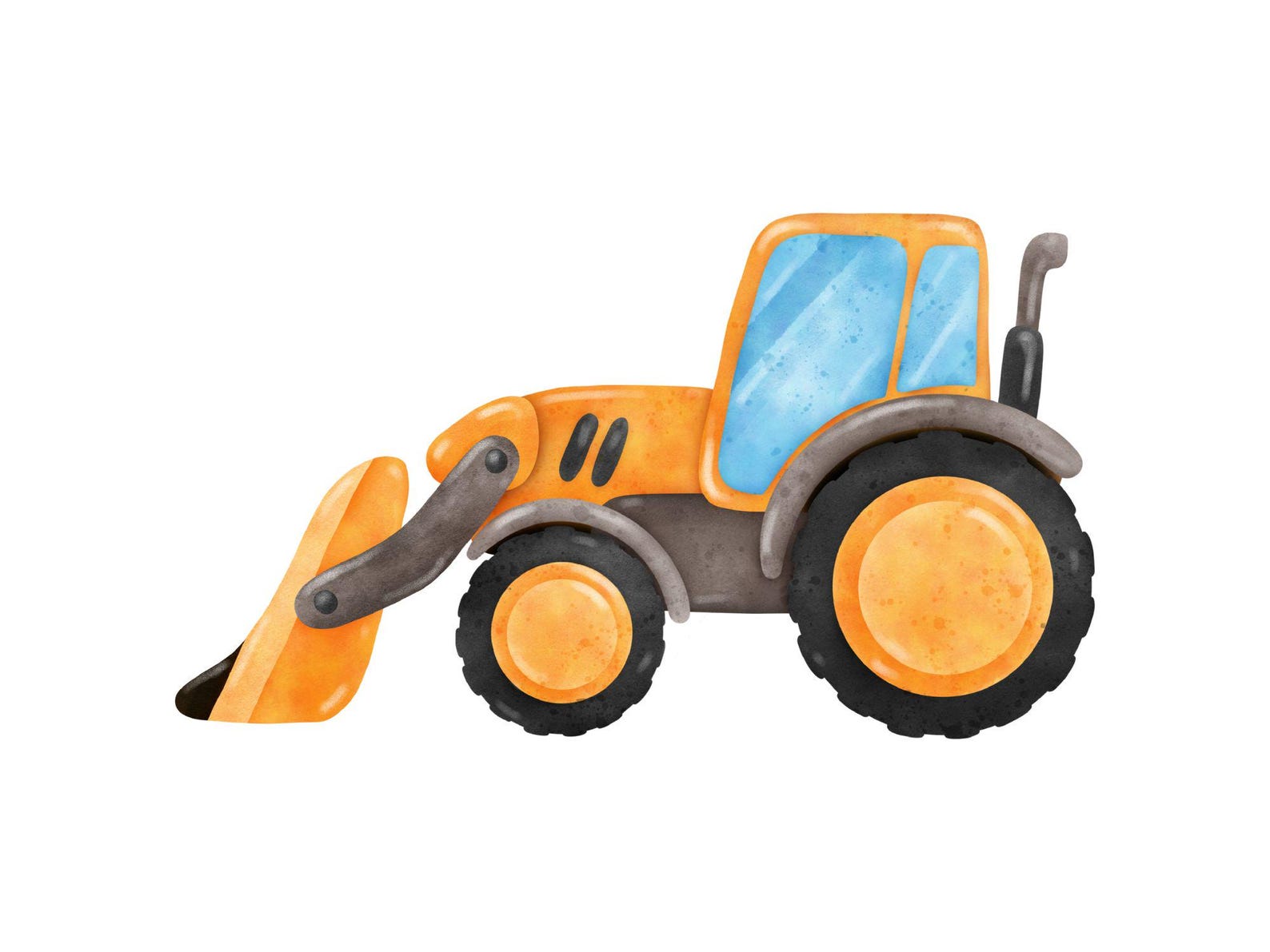 Watercolor Construction Clipart Bundle,construction Vehicle for Kids ...