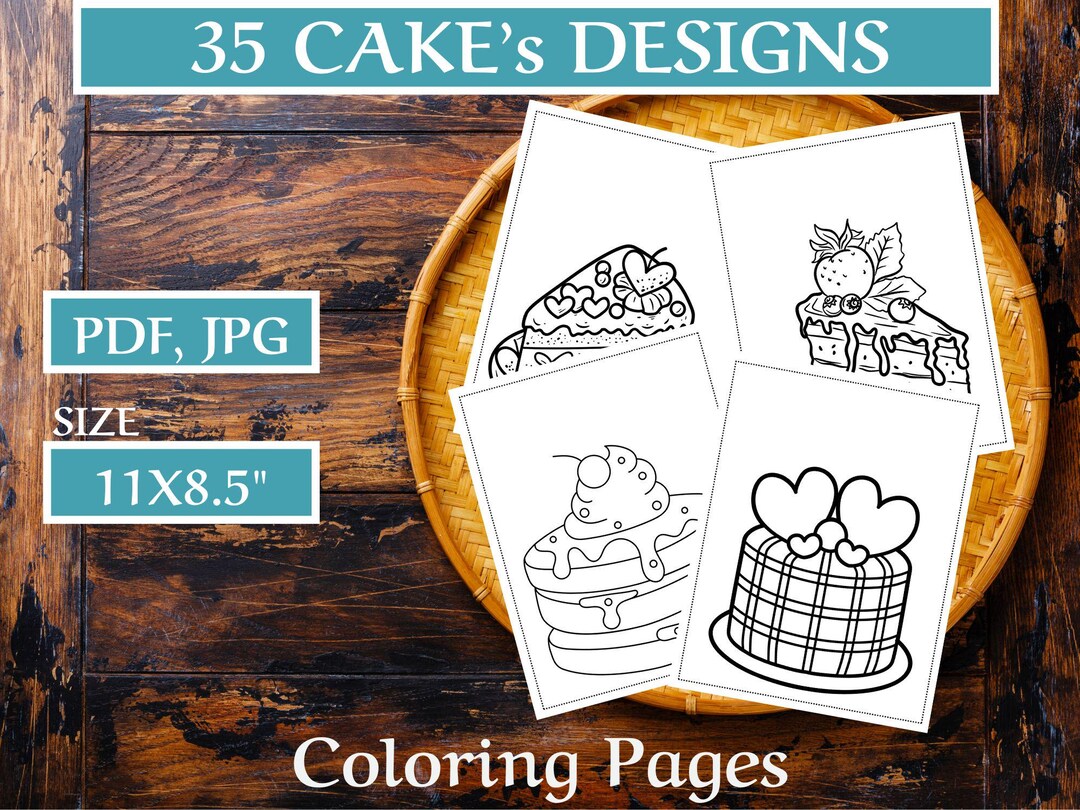 Cake Coloring Pages for Kids,birthday Cake Coloring Pages,coloring Book ...