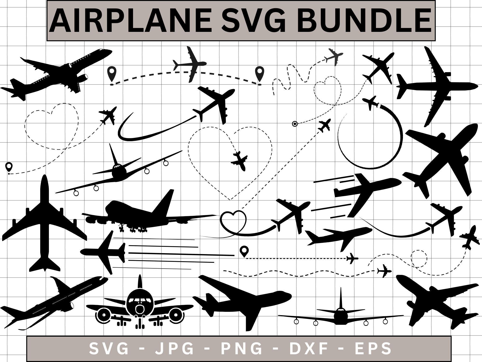 Airplane Svg,airplane Bundle SVG PNG Clipart,travel Svg,love Travel ...