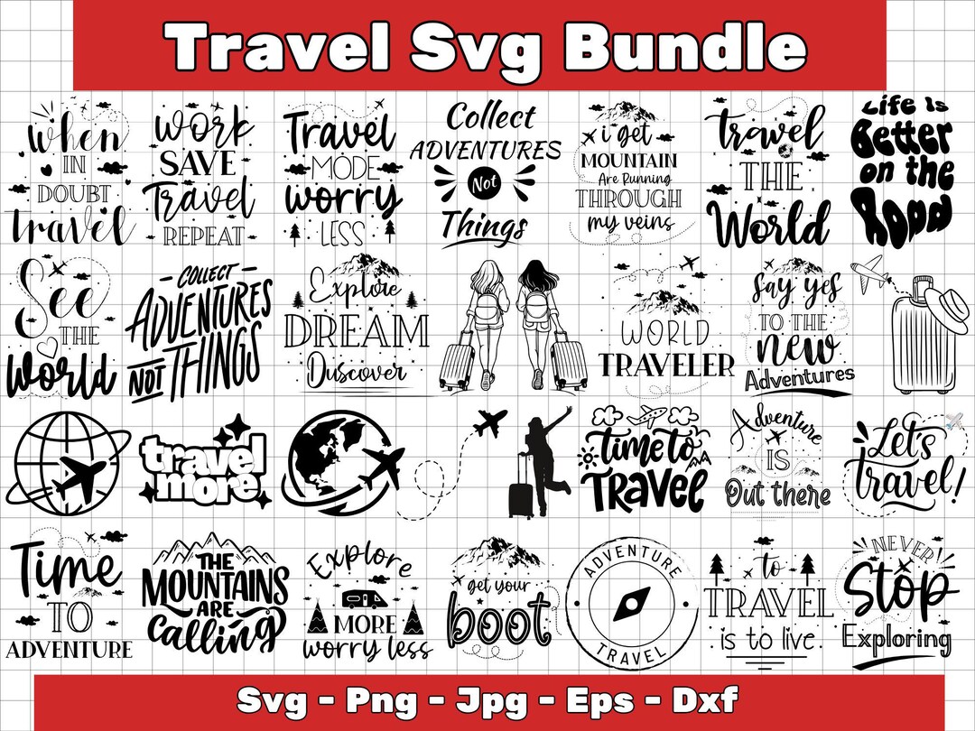Travel Svg Bundle,traveling Svg,adventure Svg,svg Files for Cricut ...