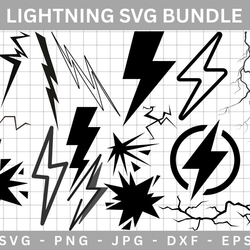 Lightning Bolt Svg - Etsy