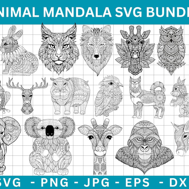 Animal Mandala Svg - Etsy