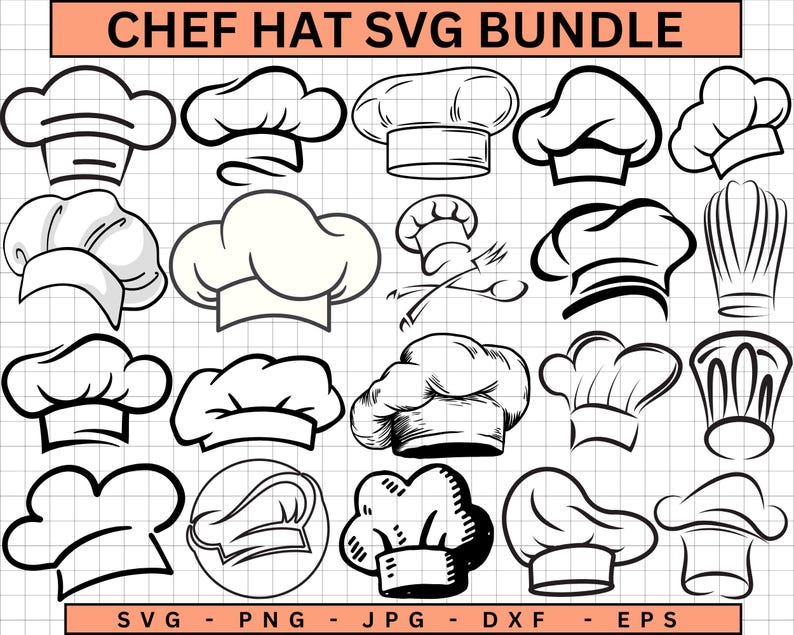 Chef Logo Svg,chef Hat Svg Bundle,chef Hat Svg,cooking Svg,restaurant ...