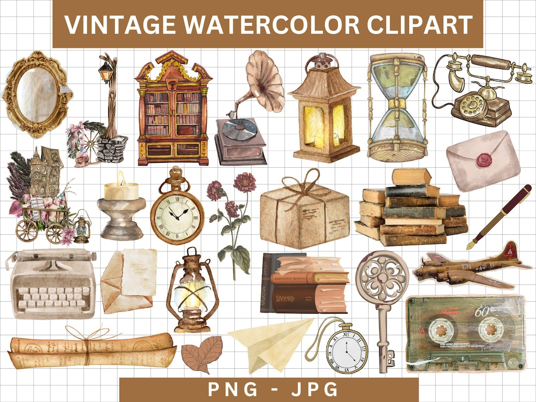 Vintage Antique Objects and Overlays in Png Format,vintage Object ...