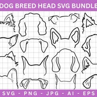 Lab Dog Ear Outline: SVG, PNG, PES Digital Download - Etsy Canada