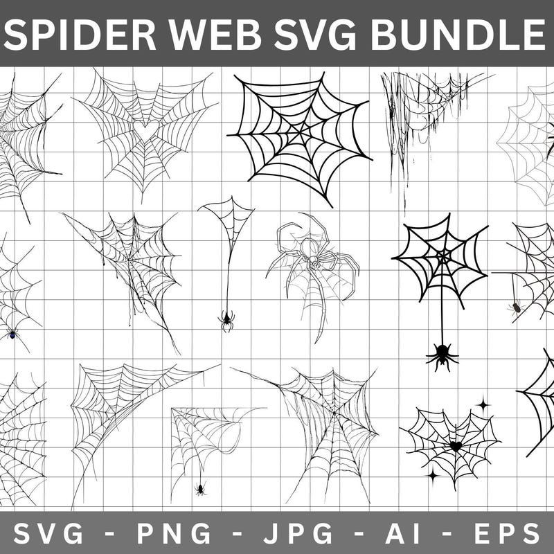 Spider Web Svg - Etsy